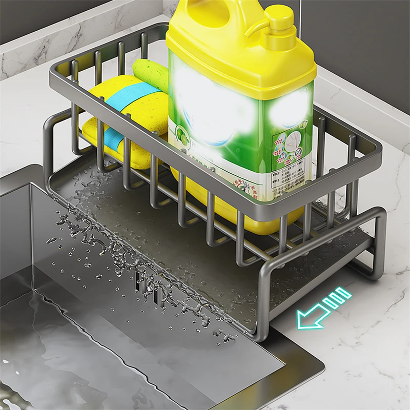 1pc Sponge Rack Sink Drain Rack Bathroom Soap Storage Rack, Kitchen ...