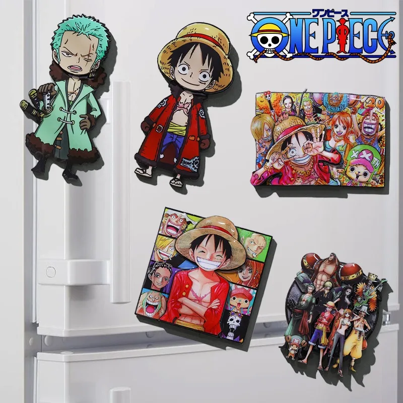 One-Piece-Luffy-Zoro-Anime-Fridge-Magnets-Creative-3d-Cartoon ...