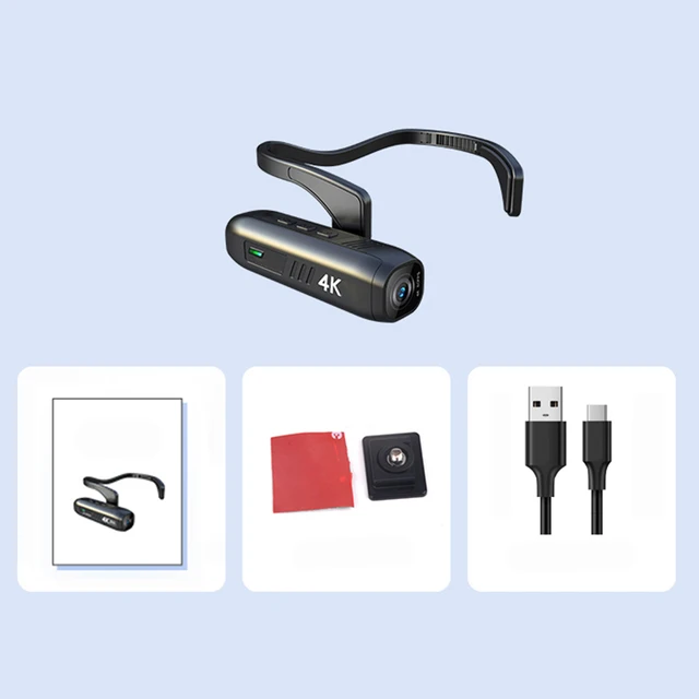 4K 30FPS Head Mounted Camera Wearable WiFi Video Camera Camcorder 120 ...