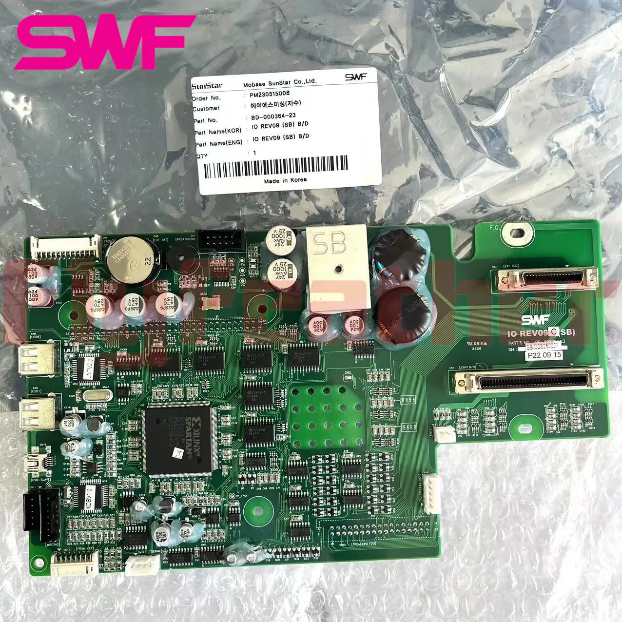 SWF BD-000364-23 Korean Embroidery Machine Electronic Board IO REV09A ...