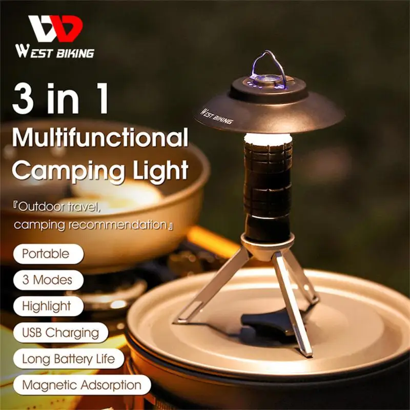 Portable Magnetic Emergency Flashlight Camping Lantern Outdoor ...