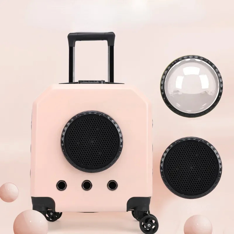 Pet-Travel-Dogs-Air-Box-Pet-Trolley-Case-Carrier-Capsule-Transparent ...