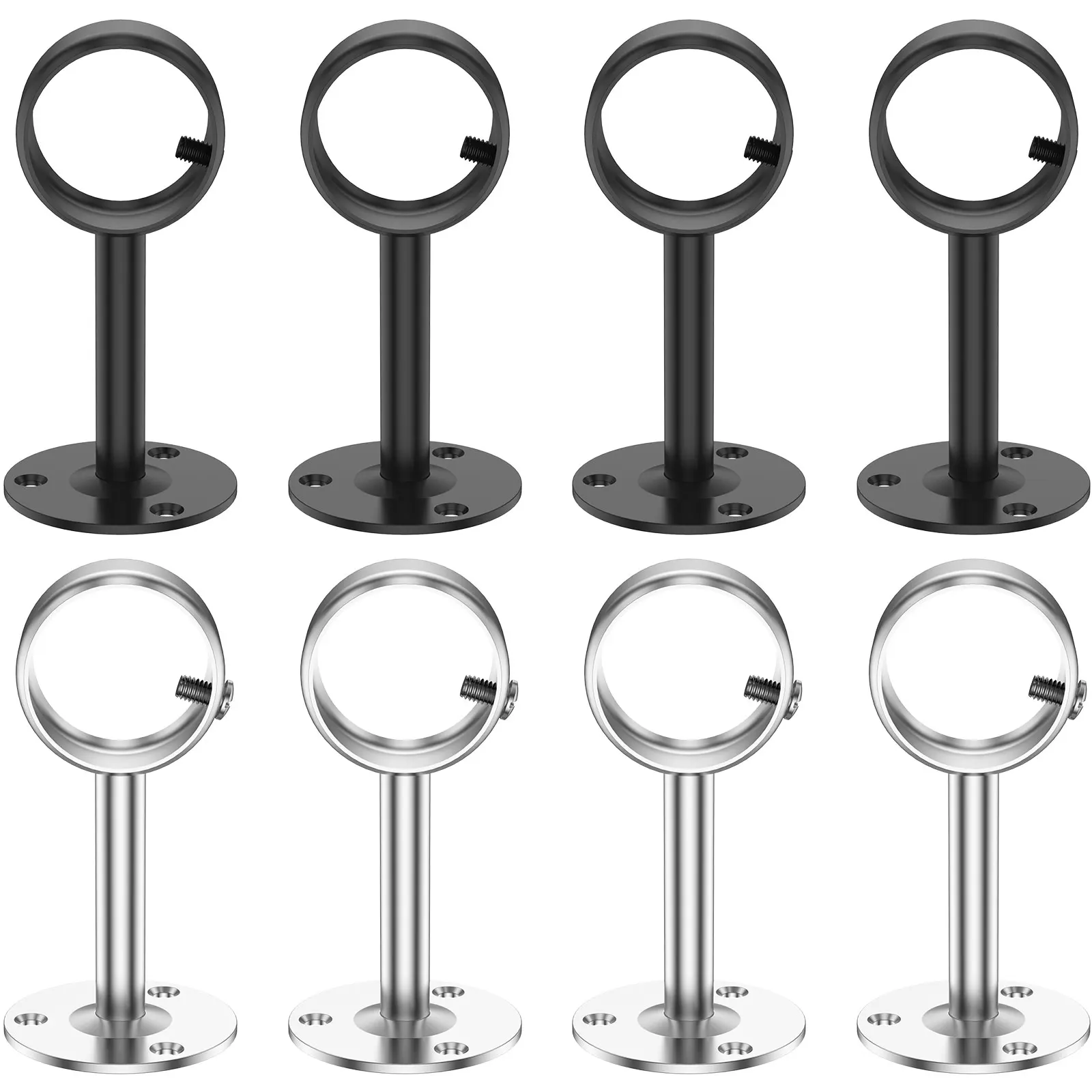 8Pcs-Ceiling-Curtain-Pole-Brackets-Stainless-Steel-Ceiling-Curtain-Rod ...