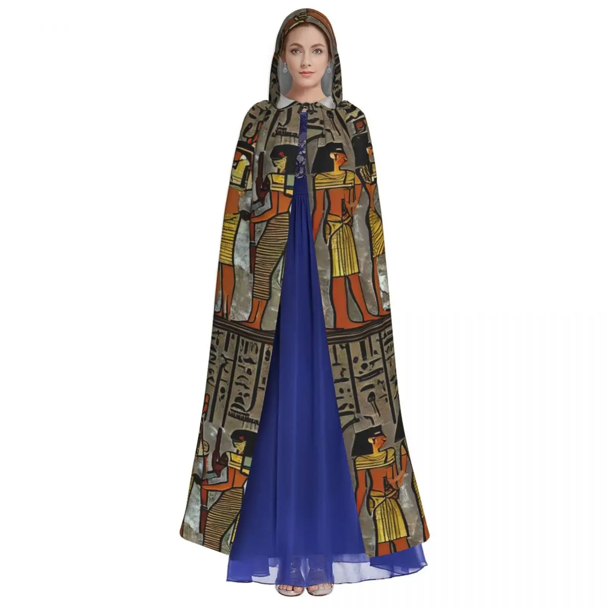 Hooded Cloak Unisex Cloak with Hood Ancient Egyptian Hieroglyphics ...