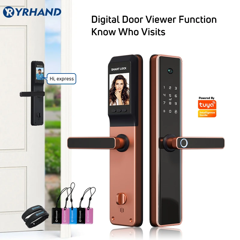 Camera Monitoring Lock Tuya Biometric Fingerprint, Security Intelligent ...