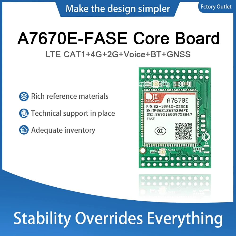 SIMCOM A7670E FASE 4G Cat 1 with GSM GPS Module development Core Board ...