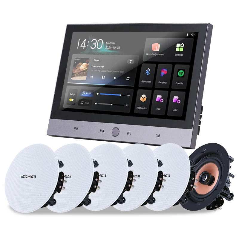 Smart Home Background Music System 7 Inch Tuya Android 11 Control Panel ...
