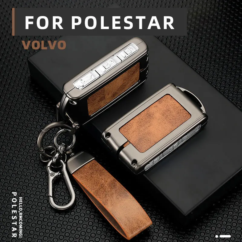 Key Case Cover For Polestar 2 1 Zinc Alloy Leather Car Remote Key Shell ...