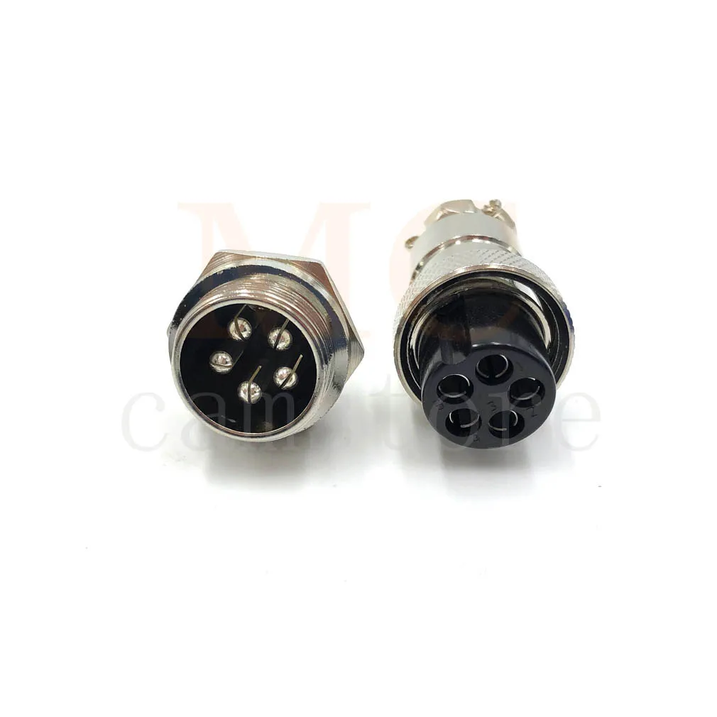 GX20 aviation circular connector Plug and socket 5pin Power Cable Industrial Electri Automotive ...