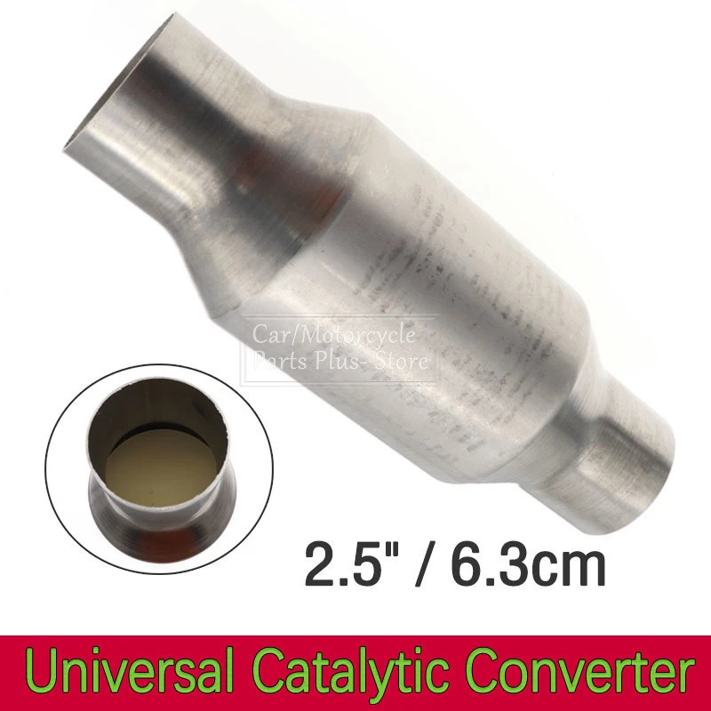 2.5" Universal Car Catalytic Converter Exhaust Systems Muffler Length ...