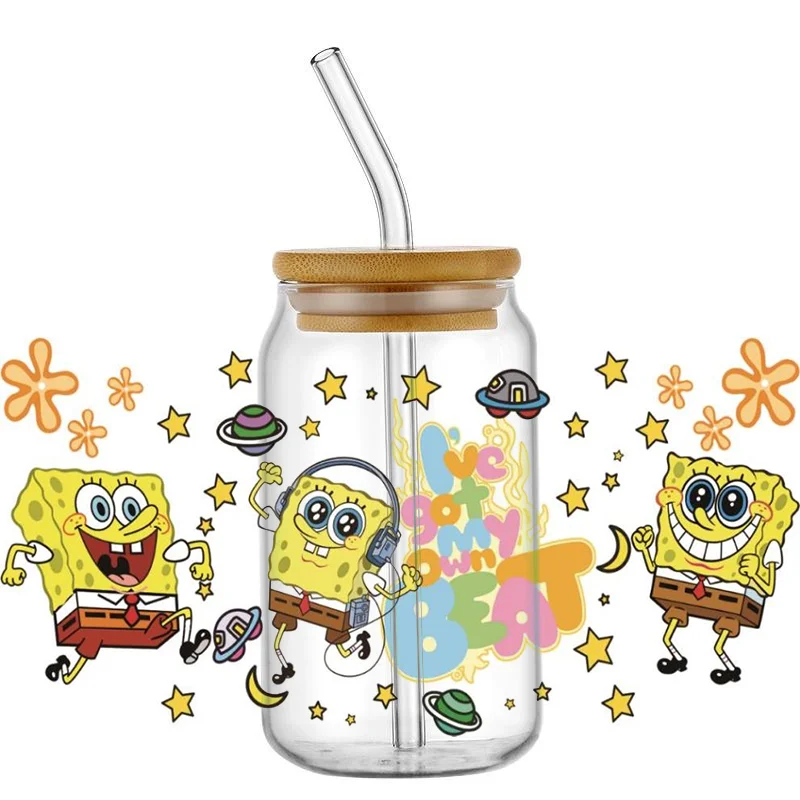 Miniso-3D-Cartoon-Mug-spongebob-Sticker-Waterproof-UV-DTF-Libby-Decals ...