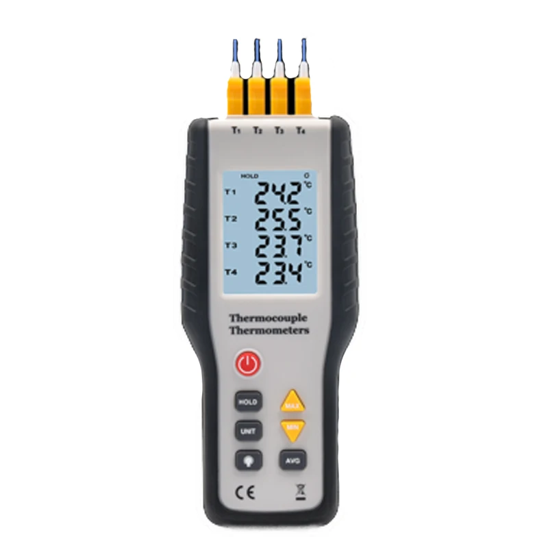 HT-9815 Digital K type Thermocoupl Thermometer 4 Channel Thermocouple ...
