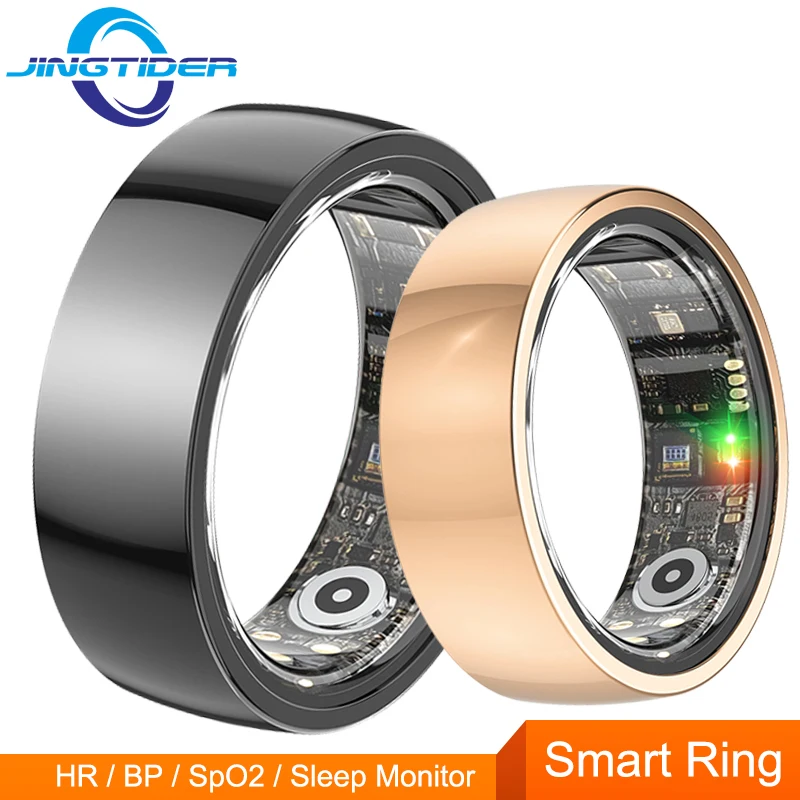 R1000 Stainless Steel Men Women Smart Ring IP68 Waterproof Heart Rate ...