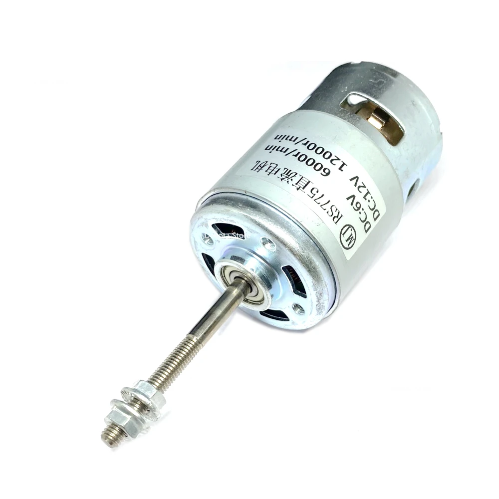 [Free ship]Large Torque DC Motor 775 Double Bearing 6V 12V 24V Screw ...