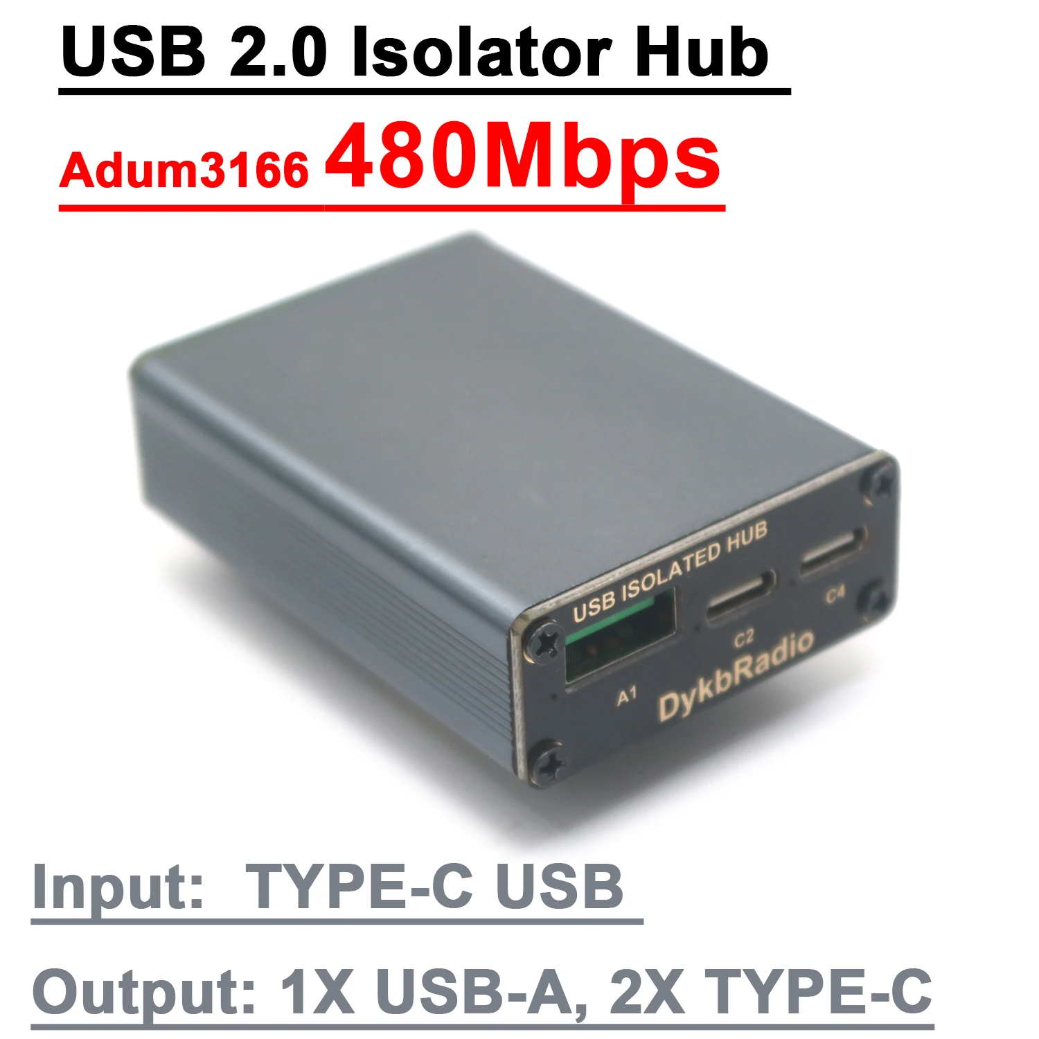 Industrial-Adum3166-TYPE-C-USB-2-0-Isolation-Hub-480Mbps-High-speed-for ...