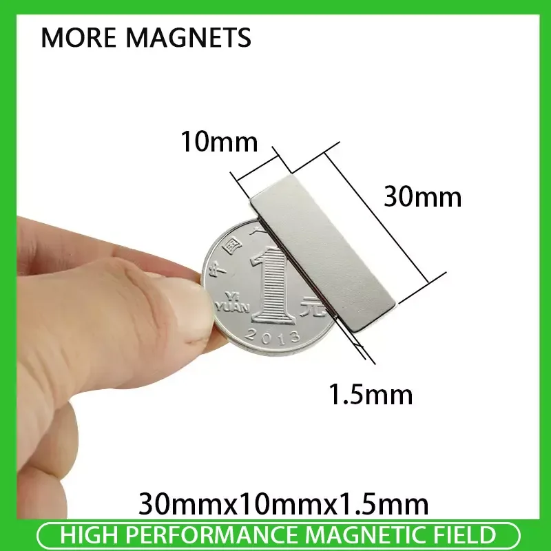5-100PCS-30x10x1-5mm-Neodymium-Magnet-30mm-x-10mm-x-1-5mm-N35-NdFeB ...