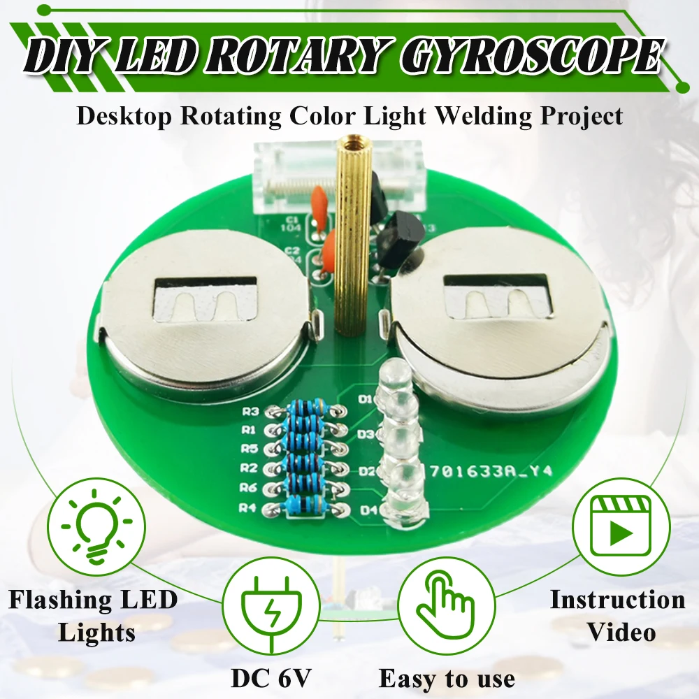 DIY Gyroscope Project: A Hands-On Review of the LED Desktop Gyroscope ...