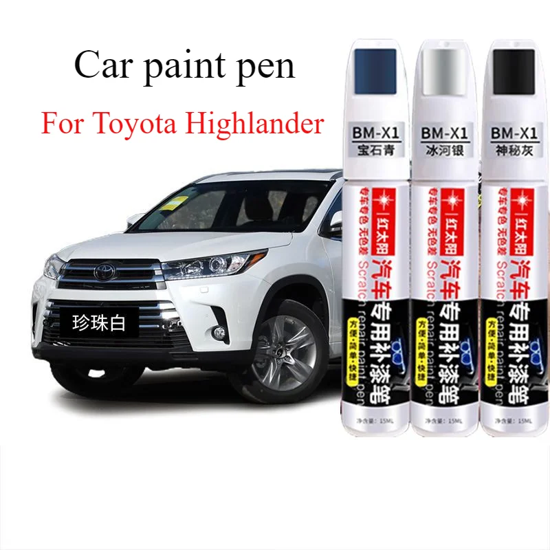 For Toyota Highlander Refinish Pen Platinum Pearl White Car Paint ...