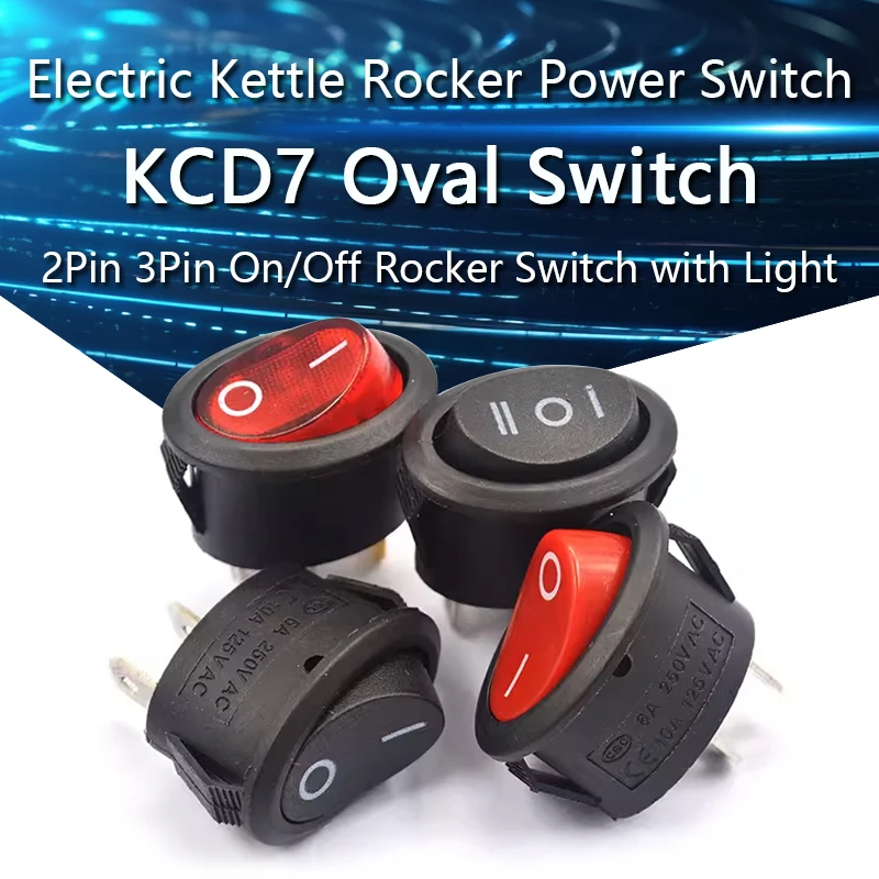 2PCS-KCD7-Oval-Switch-2-Pins-2-Gears-3-Pins-3-Gears-Electric-Kettle ...