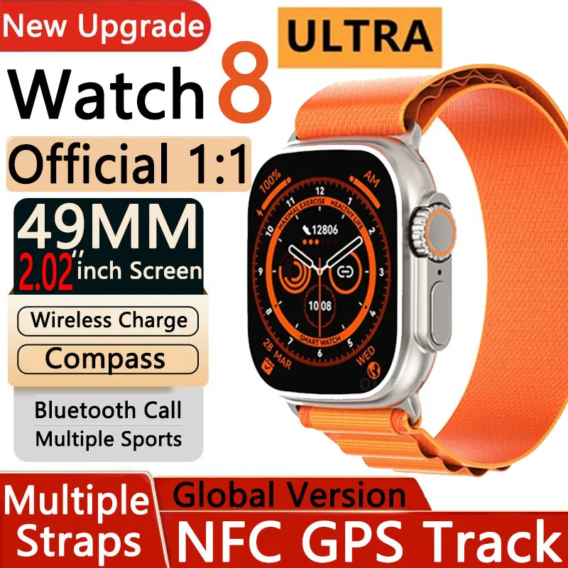 Nieuwe Smart Watch Ultra Serie 8 Nfc Smartwatch Draadloos Opladen ...