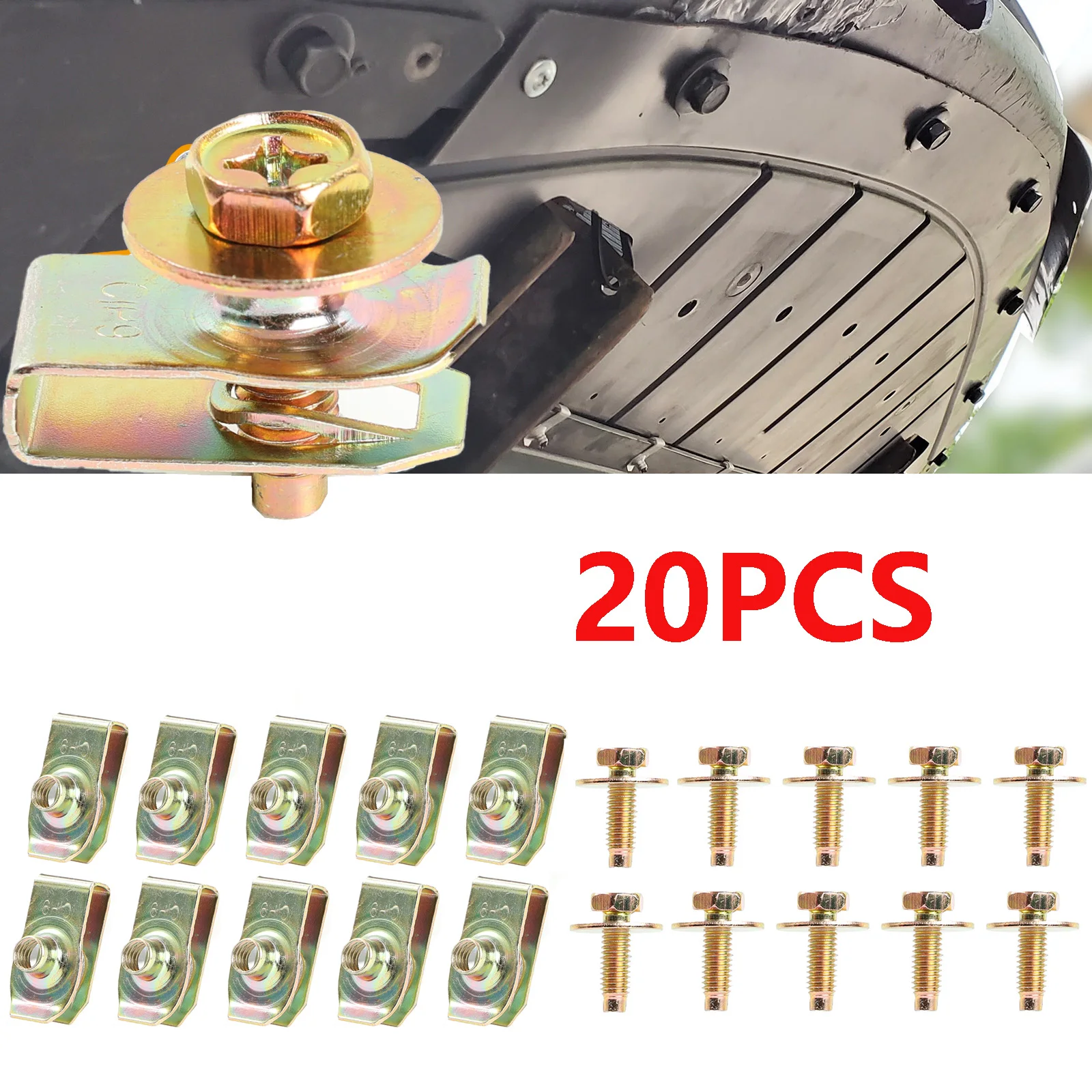 Car-Body-Bolts-U-nut-Clips-M6-Engine-Cover-Hood-Undertray-Splash-Shield ...