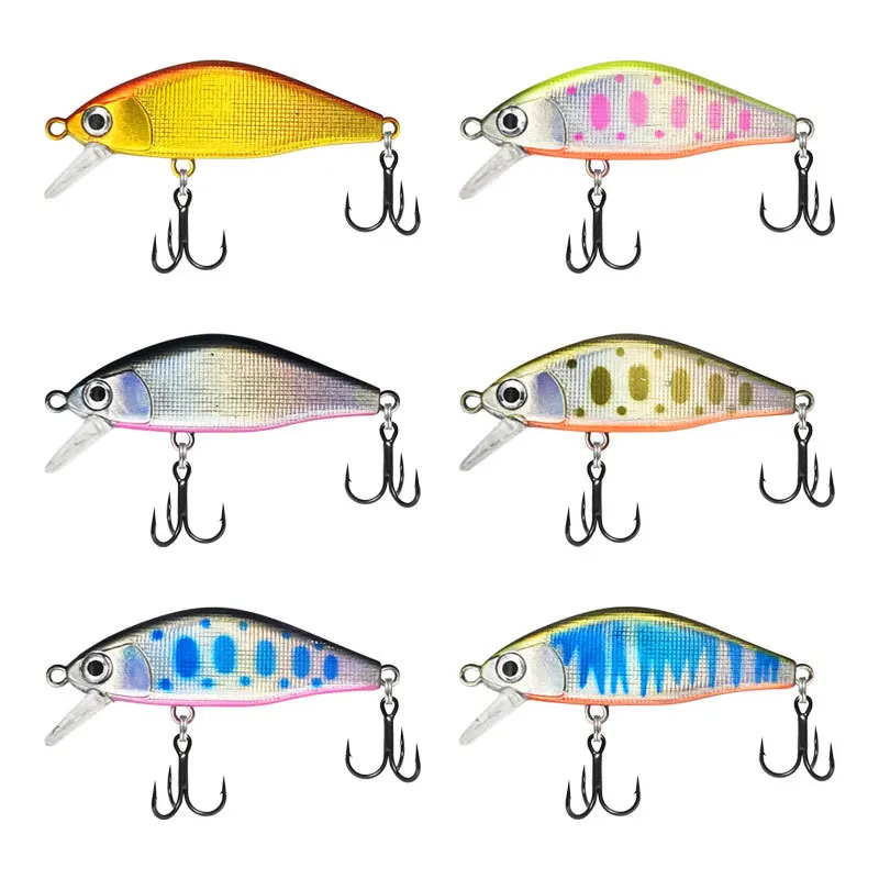 Mini Sinking Minnow Fishing Lure 5cm 4g Artificial Hard Bait Jerkbait ...