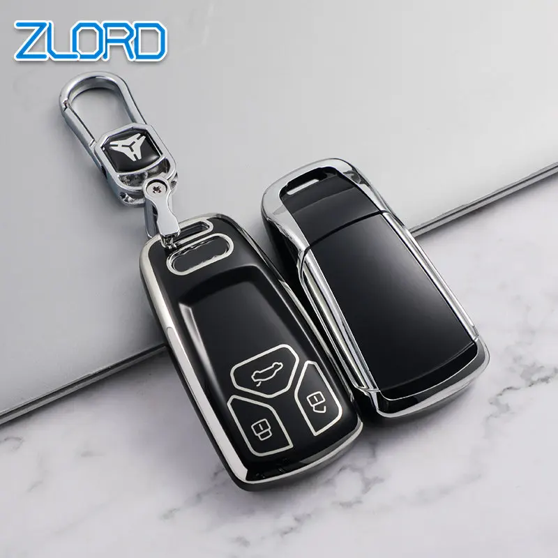 Soft Tpu Car Remote Key Case Cover Shell Fob For Audi A4 B9 A5 A6 8s 8w