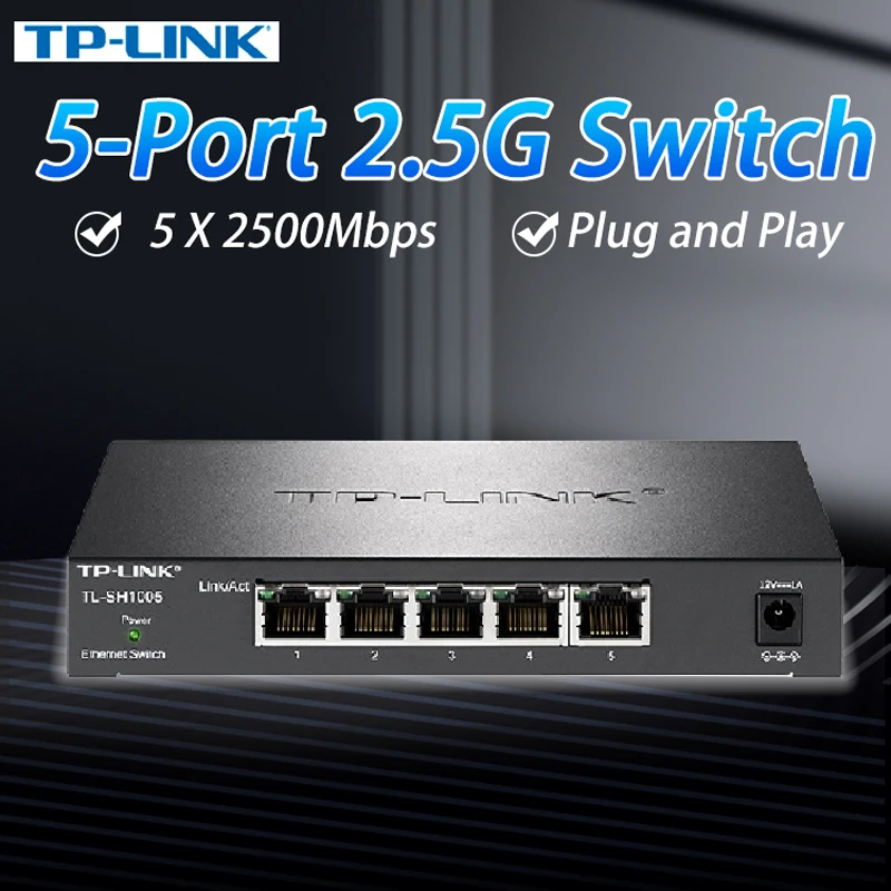 Tp link Interruptor de 2500mbps, 2,5g, 2,5 gbps, 2,5 Gigabit, 5x2,5 gb ...