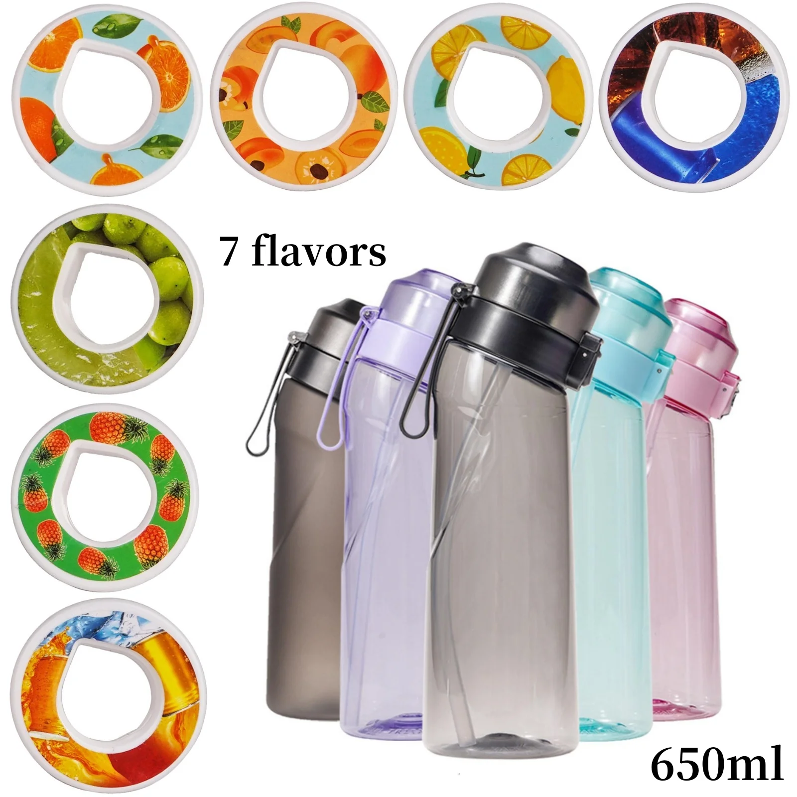 650ml-Flavored-Water-Bottle-Sports-Alr-Up-Drinking-Bottle-7-Fruit ...