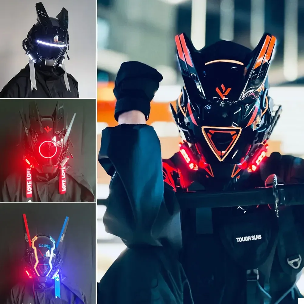 LED-Luminous-Mask-Technology-Sense-Mask-Cyberpunk-Helmet-Science ...