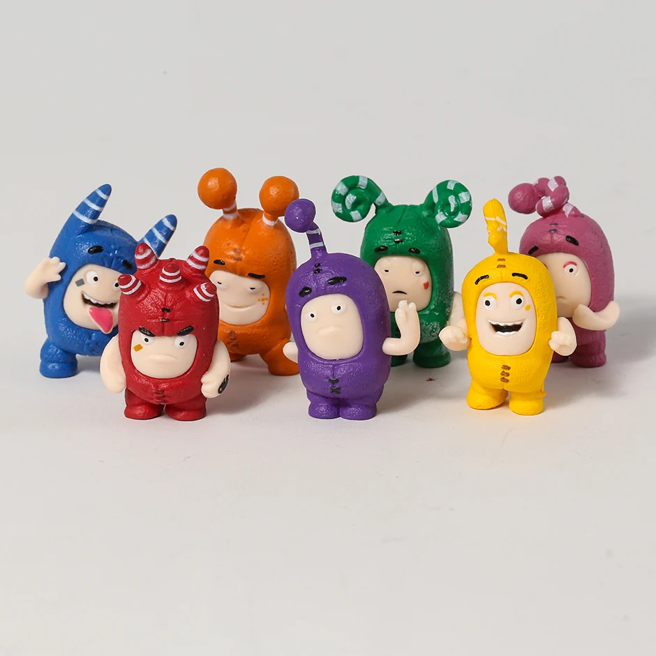 7pcs/set Anime Cartoon Oddbods Cute Toys Dolls PVC Figures Collectible ...