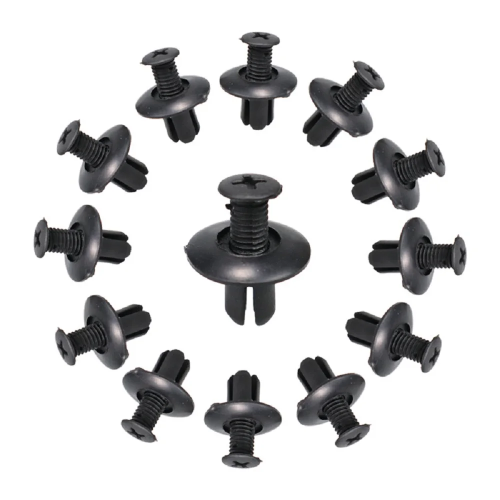 50-20-10-Pcs-Car-8mm-Hole-Plastic-Rivets-Fastener-Push-Clip-Black ...