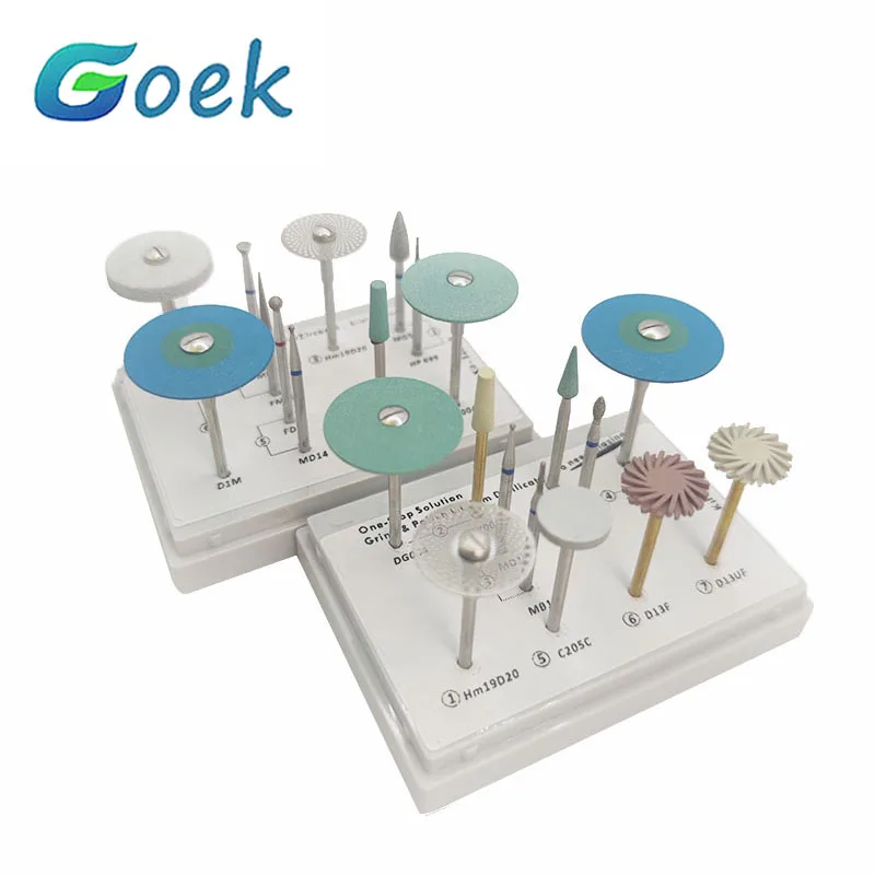 11pcs/Kit Grinding and Polishing Kit For Zirconia silicone Rubber Bur ...