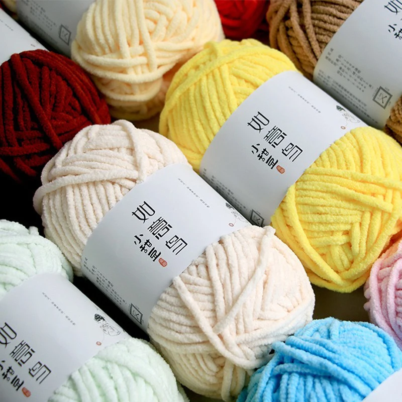 50g/Roll Soft Yarn Ball 3.5mm 55 Meters DIY Knitting Scarf Hat ...