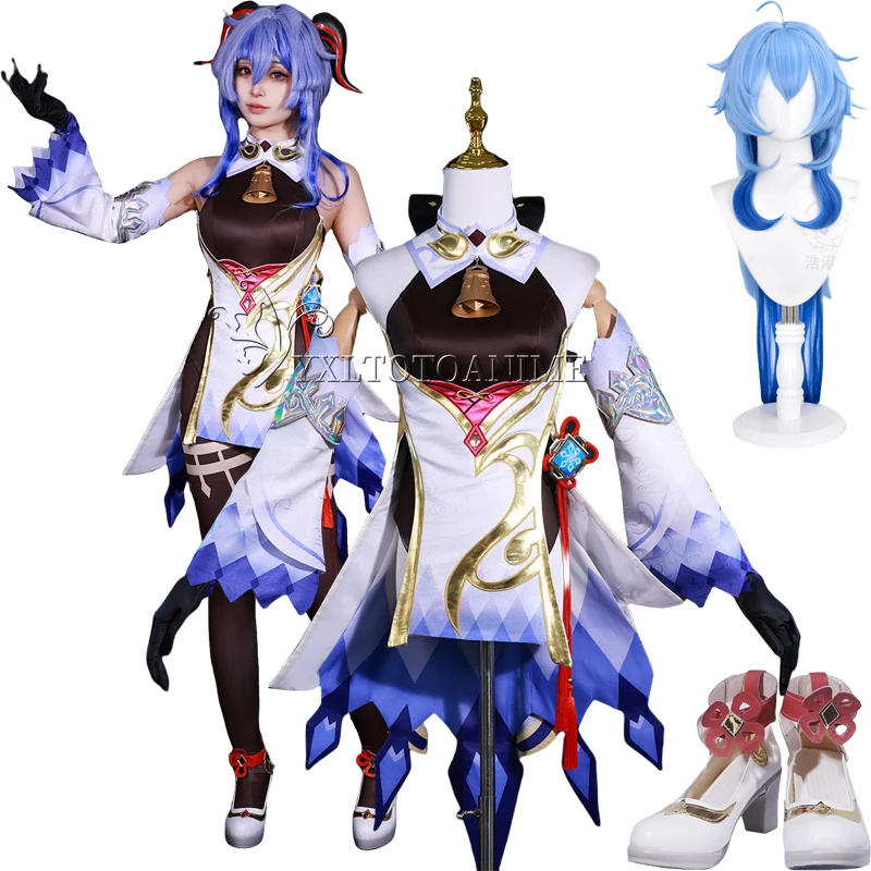 High-Quality-Costume-Ganyu-Genshin-Impact-Gan-Yu-Cosplay-Wig-Horns ...
