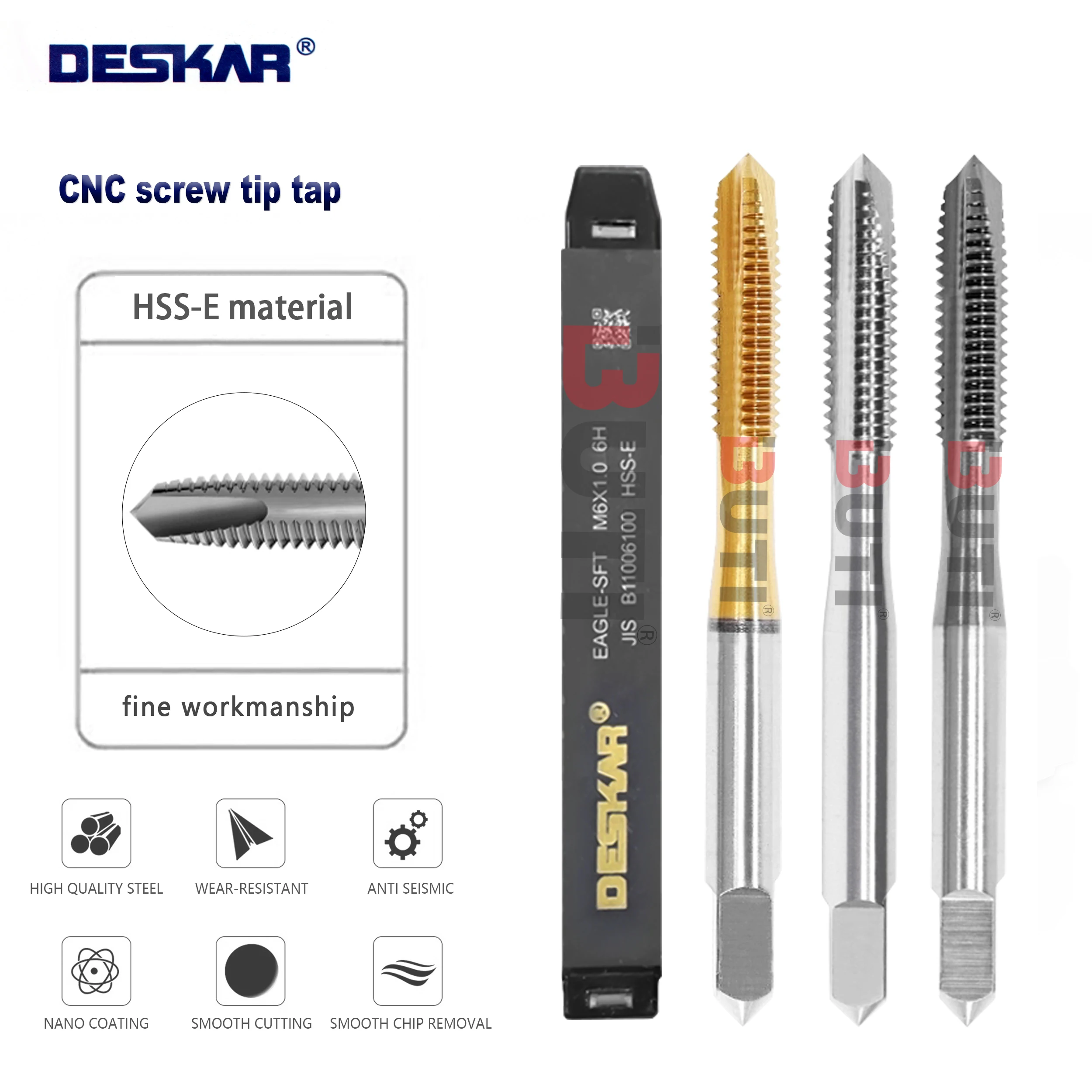 DESKAR CNC lathe Numerical Control Snail Tip Tap M3/M4/M5/M6/M8/M10/M12 ...