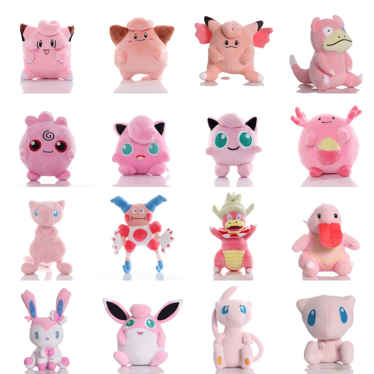 Peluche-de-Pok-mon-serie-rosa-para-ni-os-Pikachu-Cleffa-Jigglypuff-Mew ...