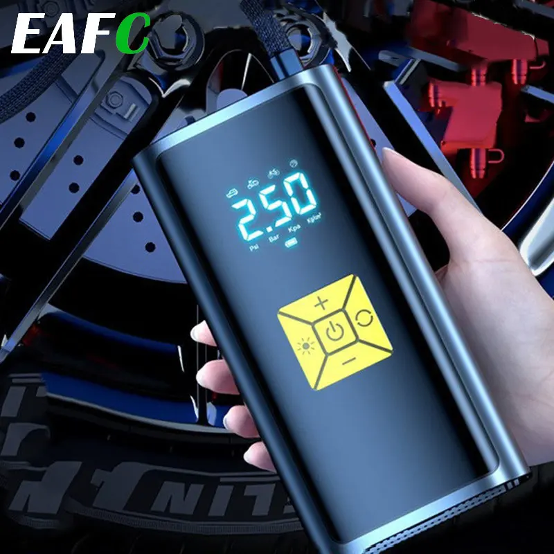 6000mAh 150PSI Smart Air Pump Portable Car Automatic Compressor Tire ...