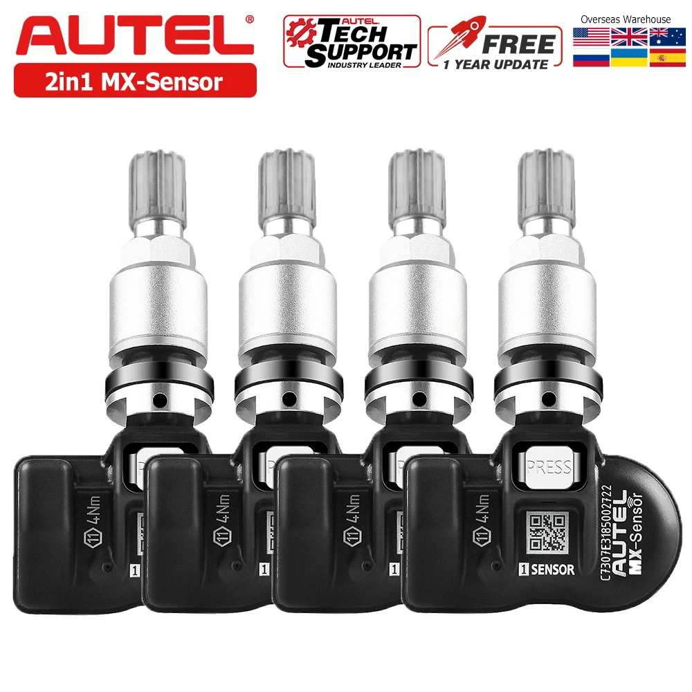 Autel Tpms Mx-sensor 315mhz+433mhz 2in1 Tire Sensor 100% Cloneable Tpms ...