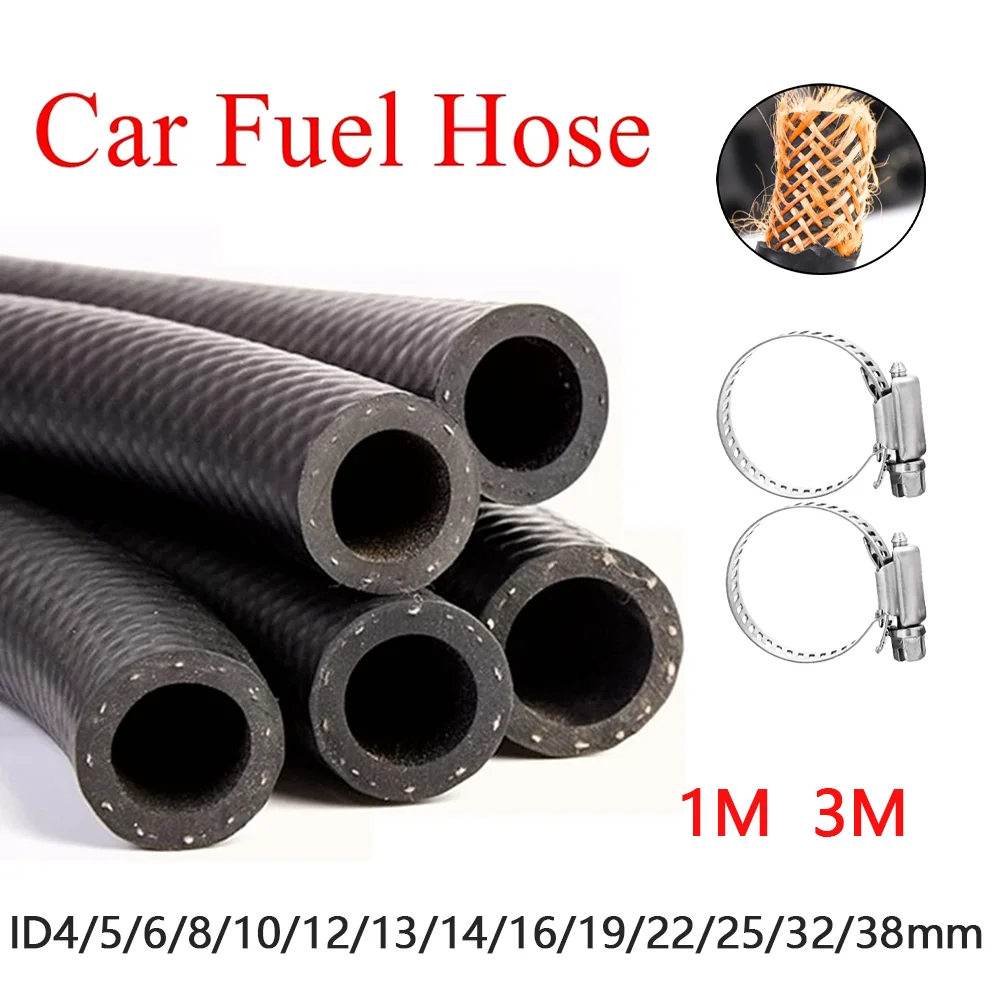 1M 3M Black Fuel Hoses Rubber Car Oil Pipe NBR Oil-Resistant Rubber ...