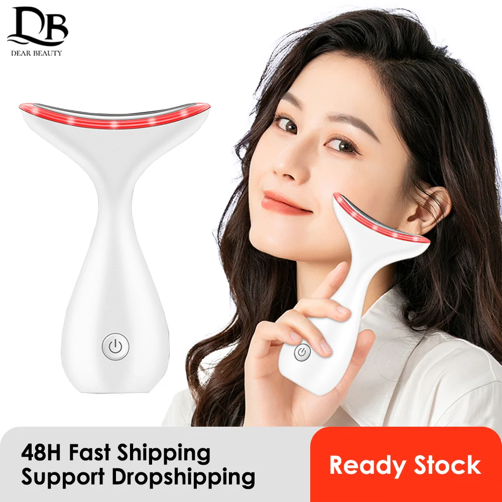 Neck Face Beauty Device Facial Lifting IPL LED Photon Therapy Ion ...