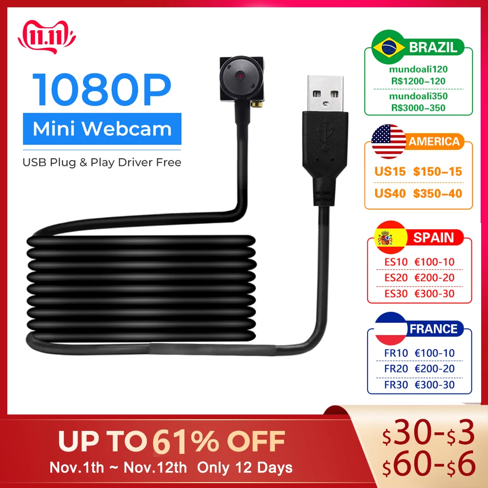 1080p Webcam Mini Camera For Laptop Usb Camera Video Camera Web Camera ...