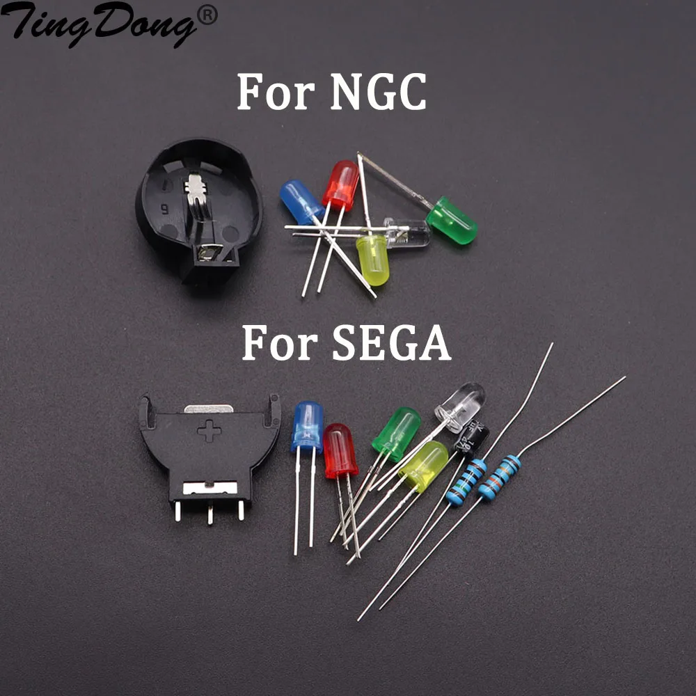 For SEGA Dreamcast DC Controller Ports PCB Power LED Kit Fuse Capacitor ...
