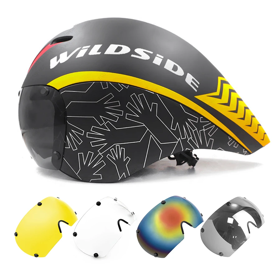 TT-Cycling-Helmet-Lens-Goggles-Triathlon-Tri-Aero-Road-Bike-Helmet ...