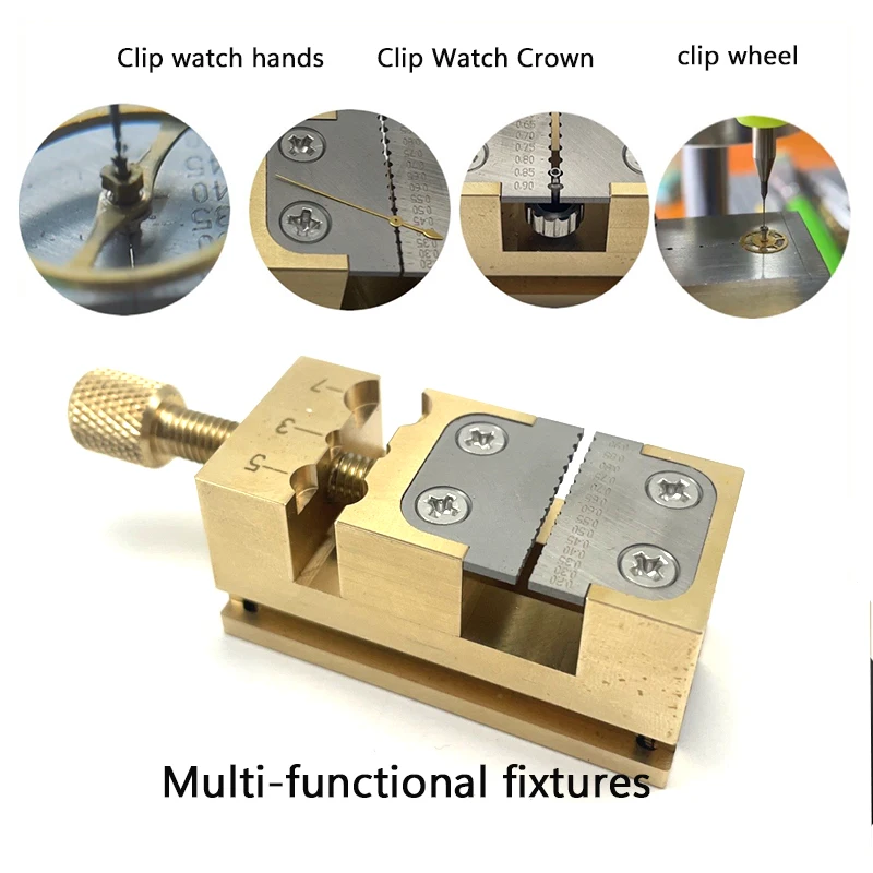 Watch-Repair-Desktop-Fixed-Seat-Pointer-Tube-Clamp-Manual-Vise-Copper ...