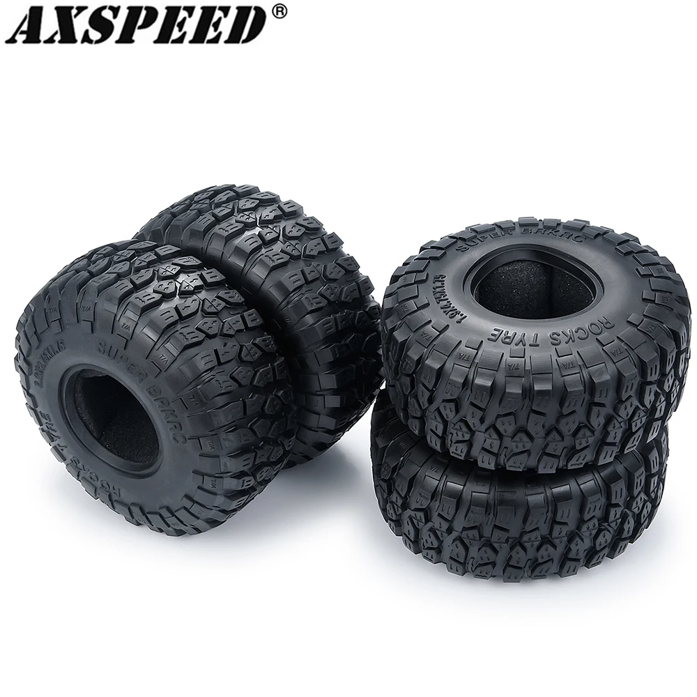 AXSPEED 1.9" Wheel Tires Rubber Rock Tyres 120mm for 1/10 RC Crawler ...