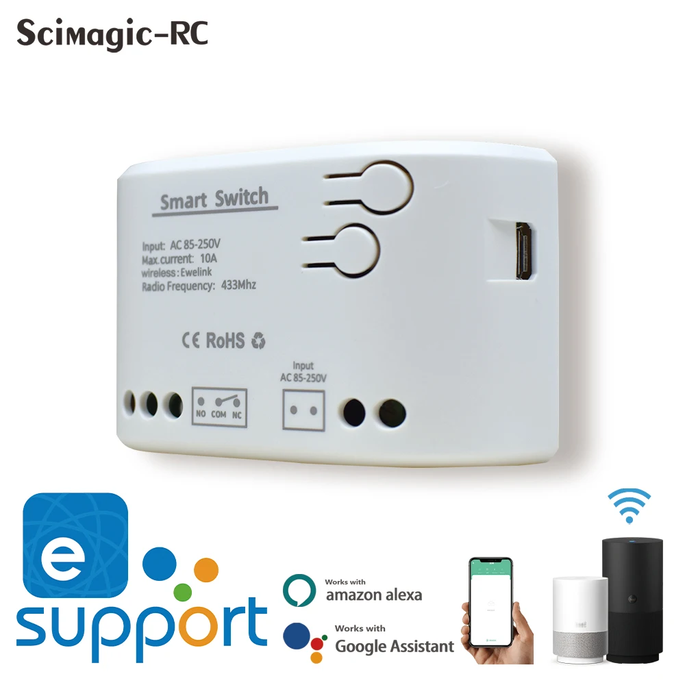 Ewelink Smart WIFI Relay Module Home Automation 1CH DC5V 7-32V AC 220V ...