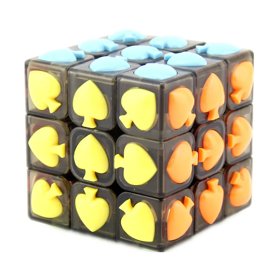 Yongjun Spades 3x3 Smooth Magic Cube Professional Black Competition ...