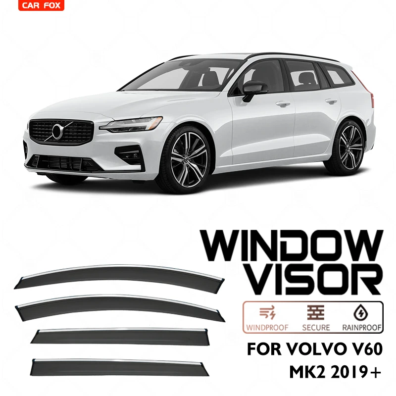 Window Visor For Volvo V60 2012 2013 2014 2015 2016 2017-2023Auto Door ...