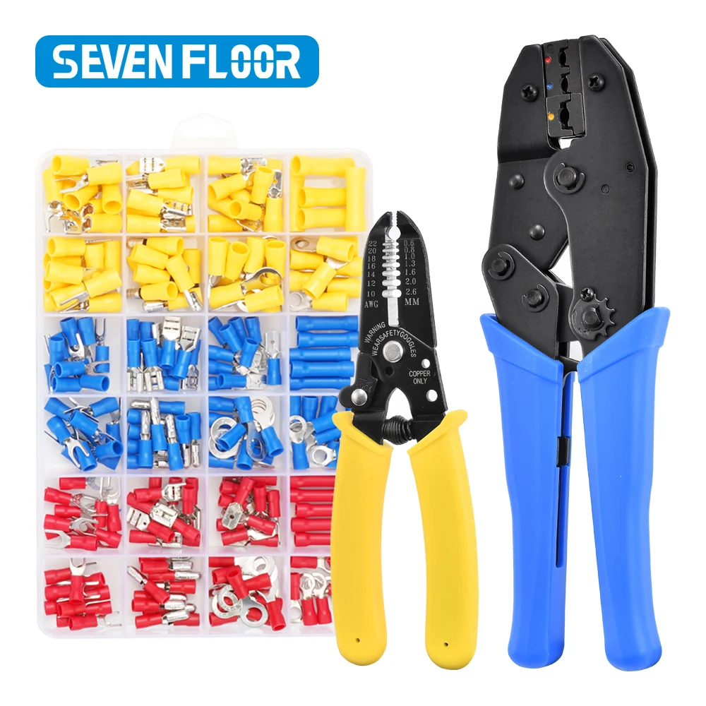Self-Adjustable-Terminal-Hand-Tool-Set-140pcs-Cable-Lugs-Assortment-Kit ...